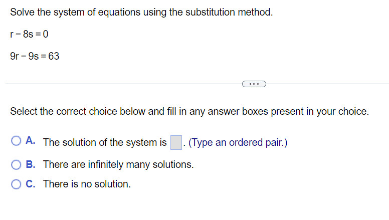 Solved Solve the system of equations using the substitution | Chegg.com