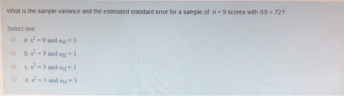 Solved What is the sample variance and the estimated | Chegg.com
