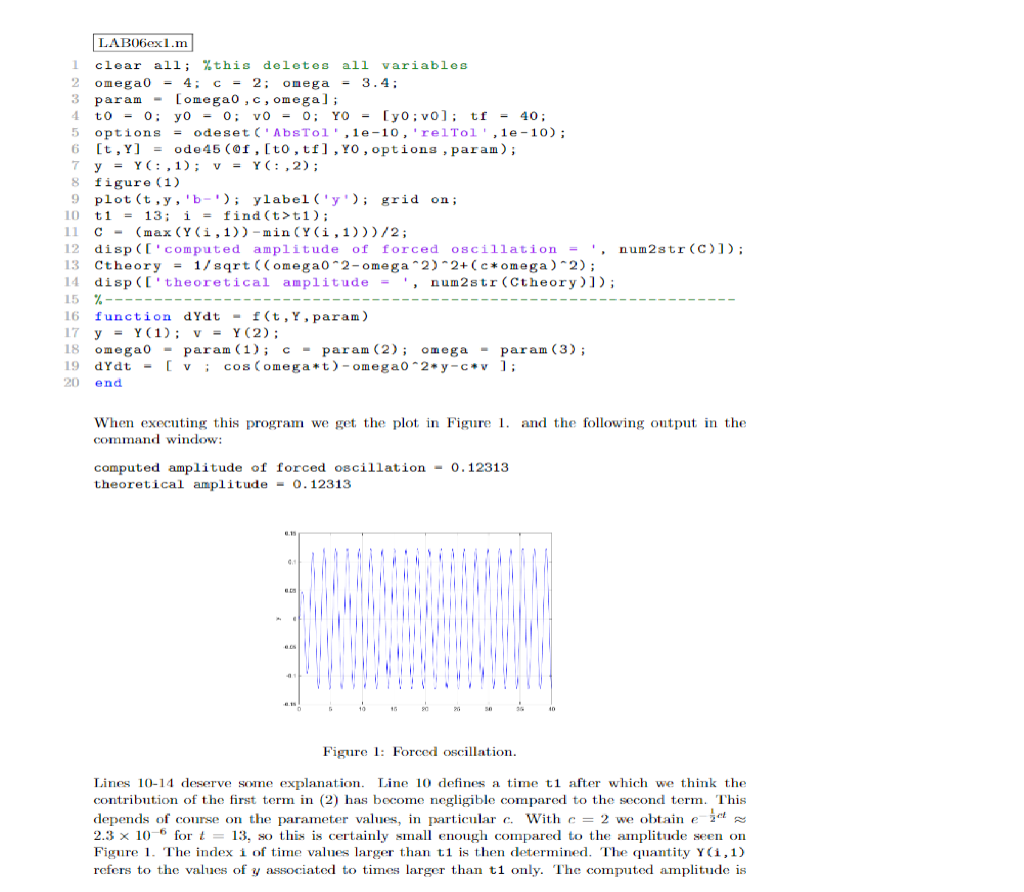 Solved 1. (a) What is the period of the forced oscillation? | Chegg.com