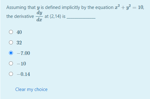 Solved Assuming that y is defined implicitly by the equation | Chegg.com