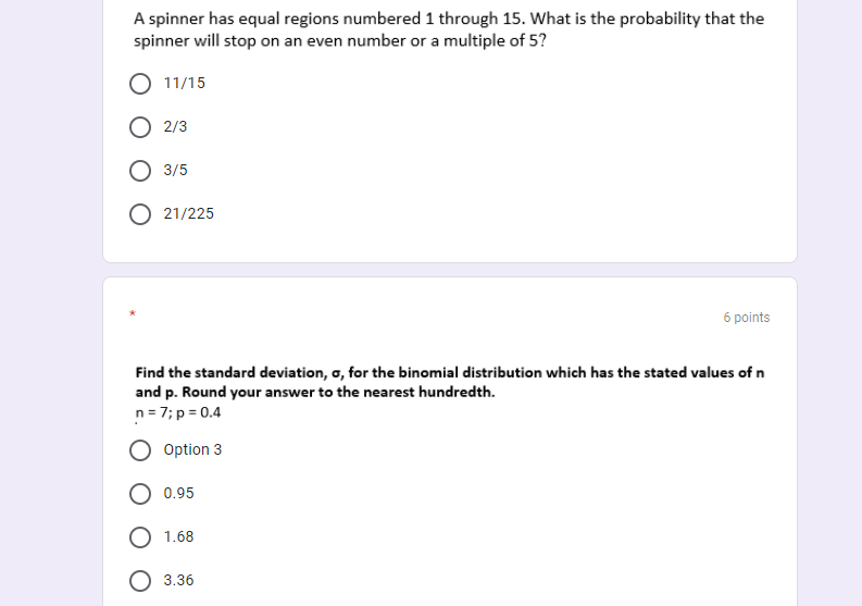 Solved A spinner has equal regions numbered 1 through 15. | Chegg.com