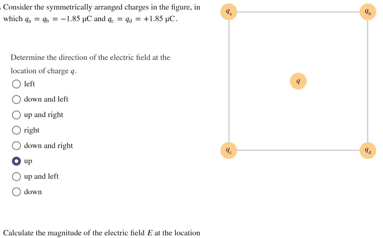 Solved Consider the symmetrically arranged charges in the | Chegg.com