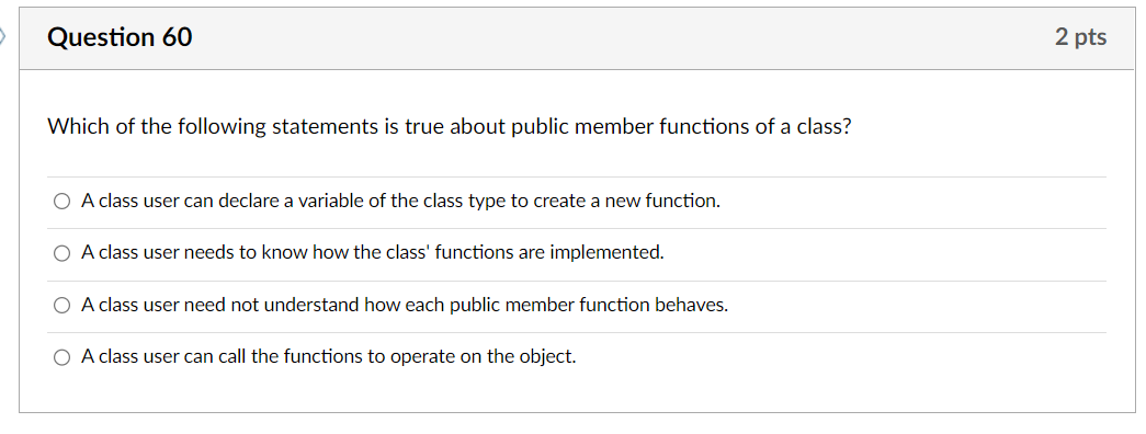 Solved Which of the following statements is true about | Chegg.com