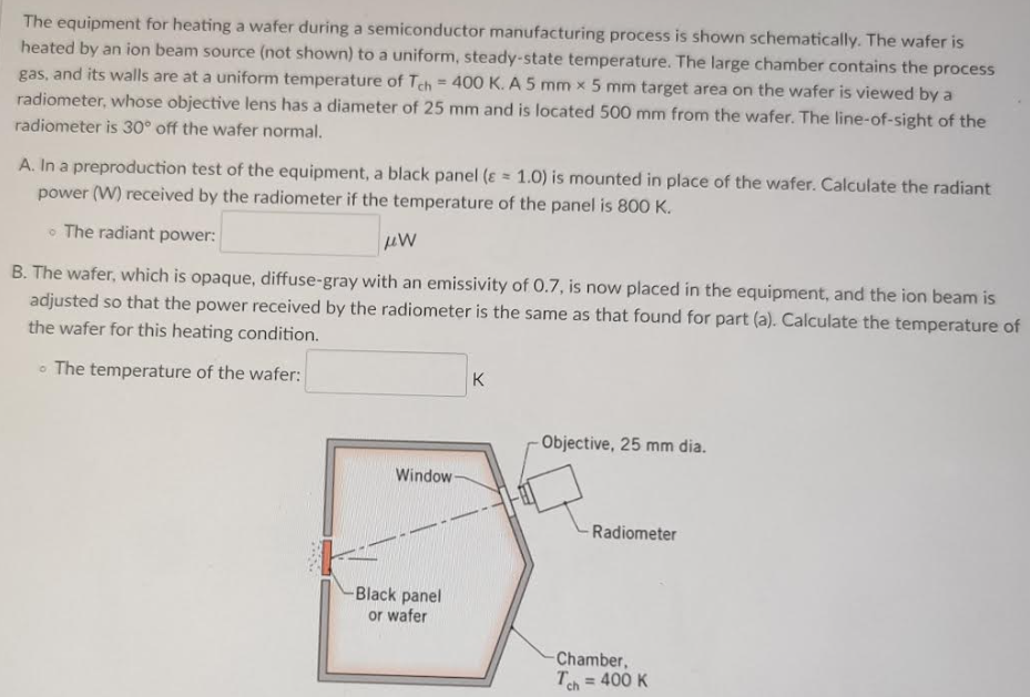 [Solved]: The equipment for heating a wafer during a semico