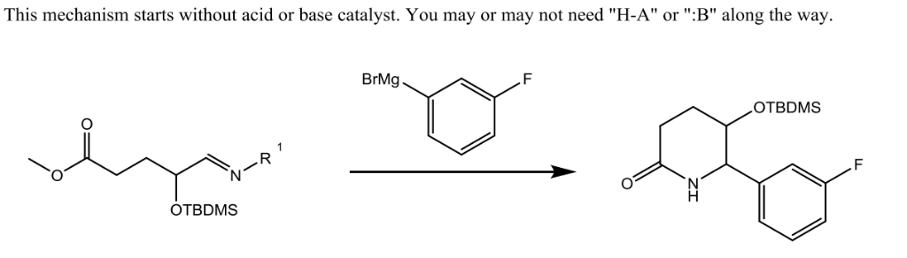 Solved This mechanism starts without acid or base catalyst. | Chegg.com