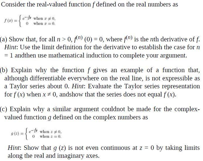 Solved Consider the real-valued function f defined on the | Chegg.com
