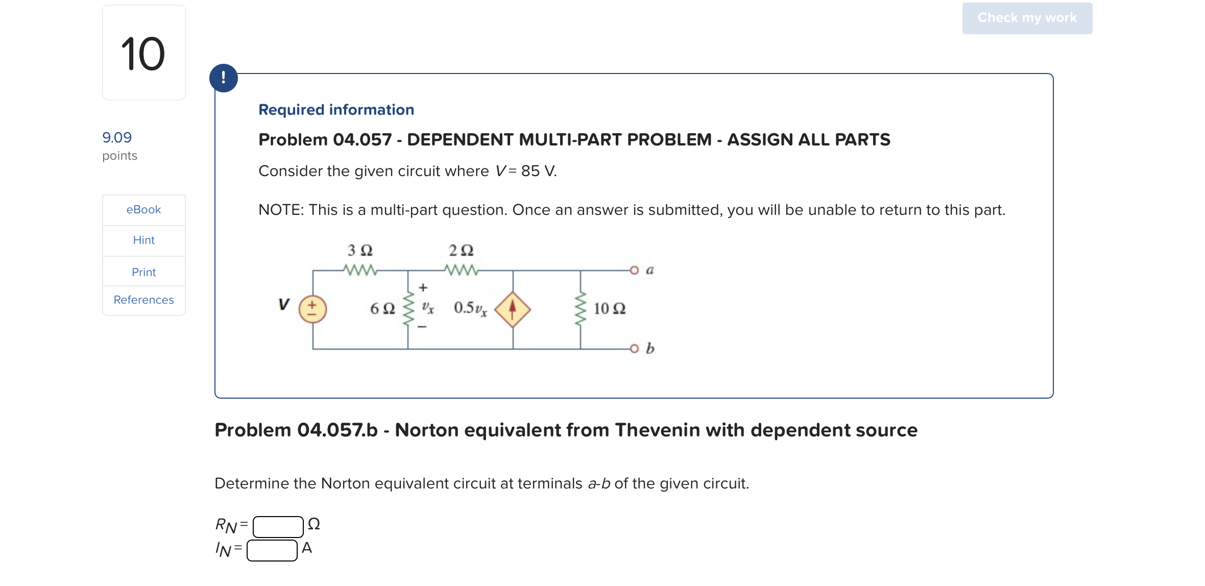 Solved Required information Problem 04.057 - DEPENDENT | Chegg.com