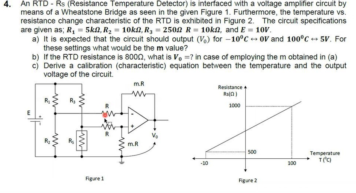 Solved An RTD - Rs (Resistance Temperature Detector) is | Chegg.com