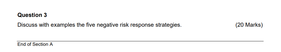 Solved Question 3 Discuss with examples the five negative | Chegg.com