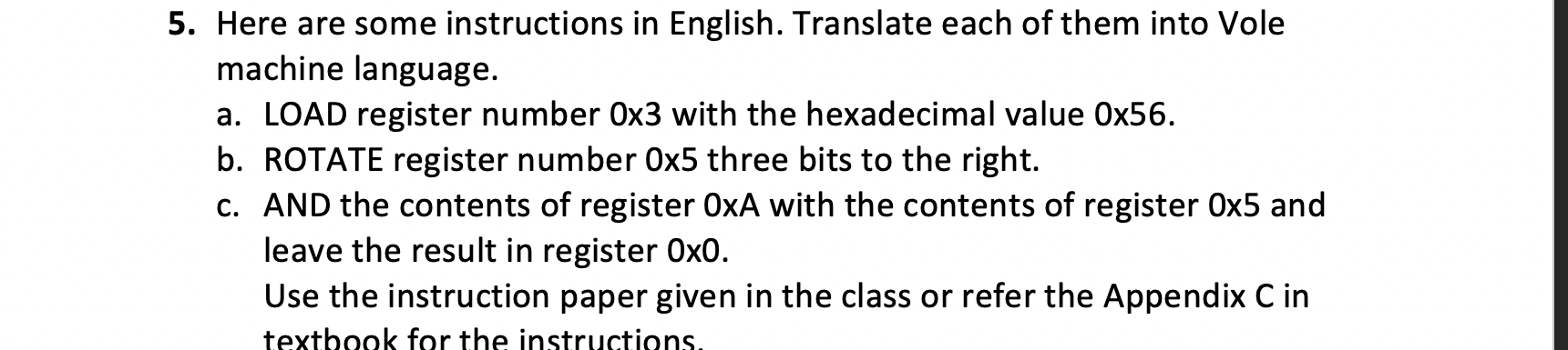 Solved 5. Here are some instructions in English. Translate | Chegg.com