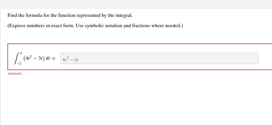 Solved Find the formula for the function represented by the | Chegg.com