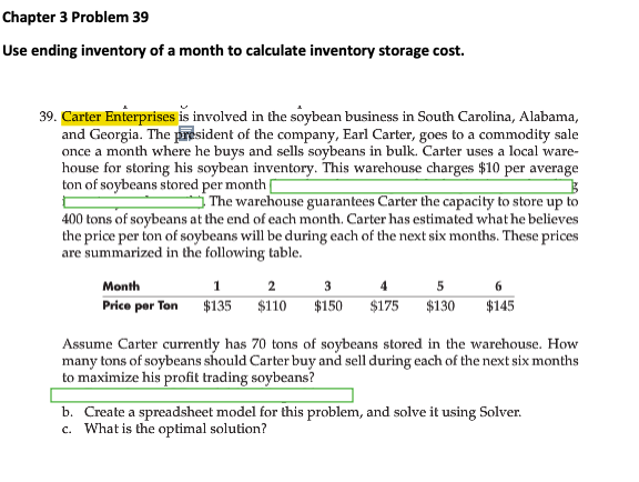 Solved Chapter 3 Problem 39 Use ending inventory of a month | Chegg.com
