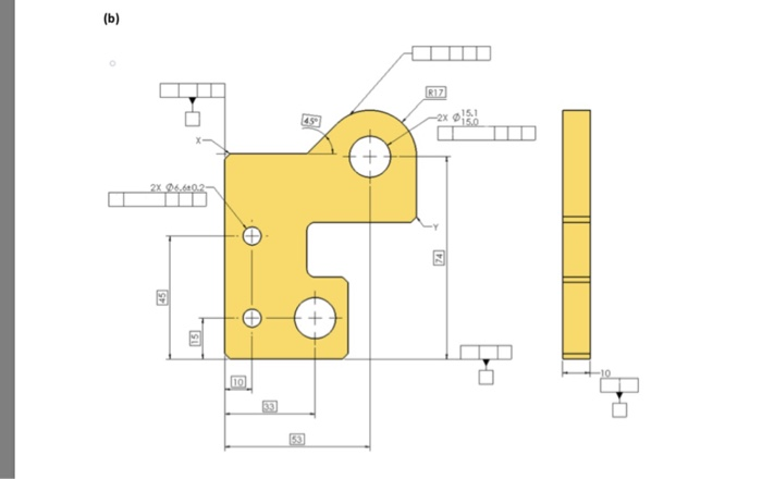 Solved Add the missing GD&T in the Feature Control Frames. | Chegg.com