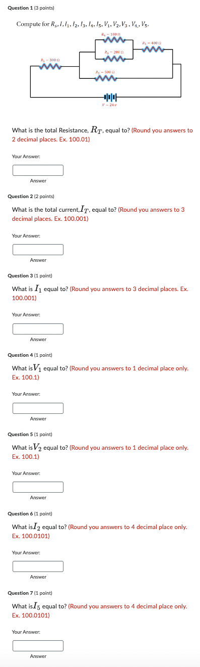 Solved Compute for RS,I,I1,I2,I3,I4,I5,V1,V2,V3,V4,,V5. What | Chegg.com