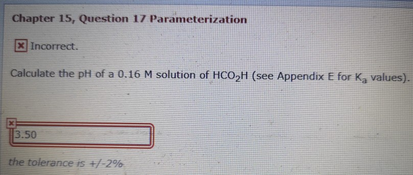 Solved Chapter 15 Question 17 Parameterization Incorrect