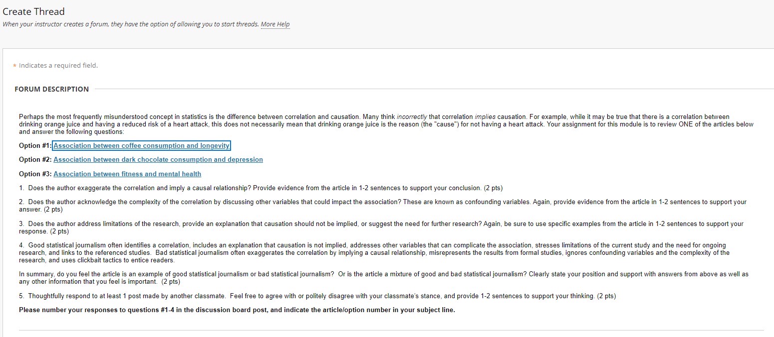 Solved FORUM DESCRIPTION\\nand answer the following | Chegg.com