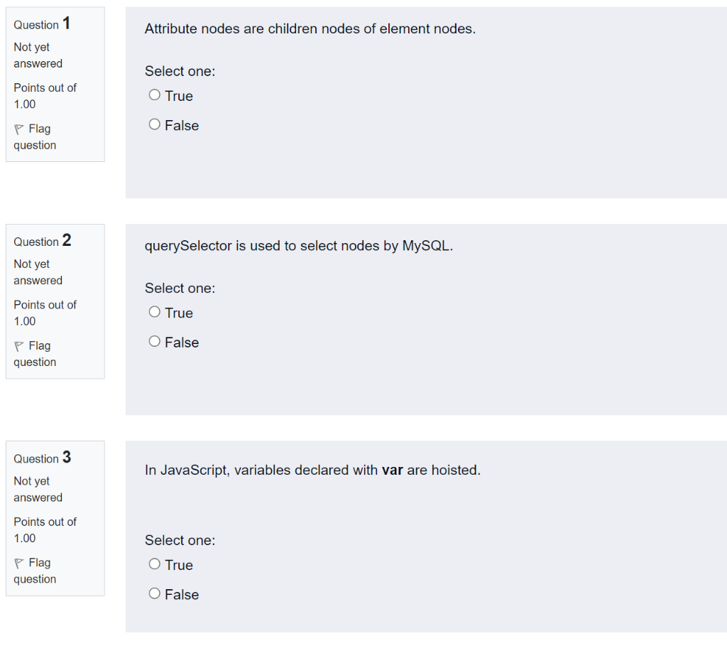 Solved Question 1 Attribute nodes are children nodes of | Chegg.com
