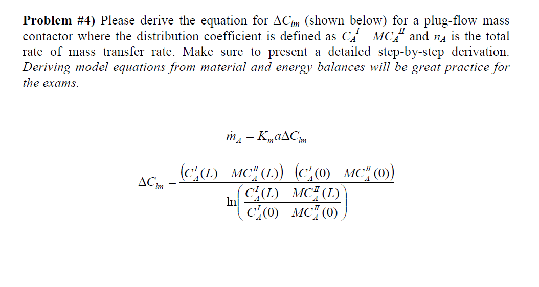 Problem #4) Please derive the equation for ACim | Chegg.com
