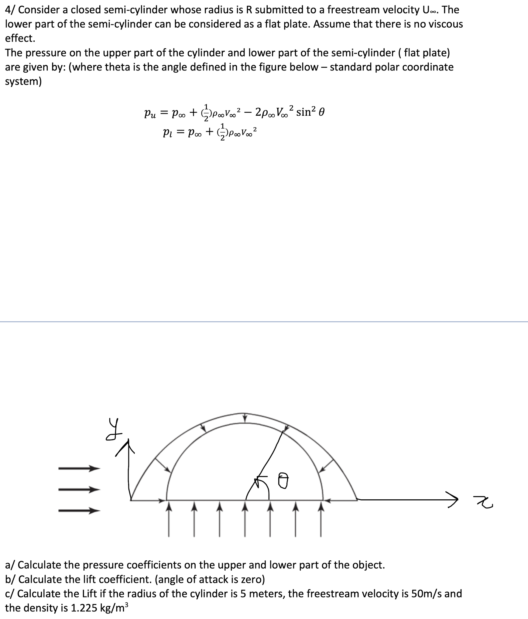 Solved 4/ Consider a closed semi-cylinder whose radius is R | Chegg.com