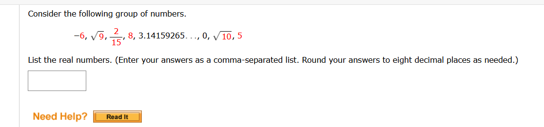 Solved Consider the following group of numbers. | Chegg.com