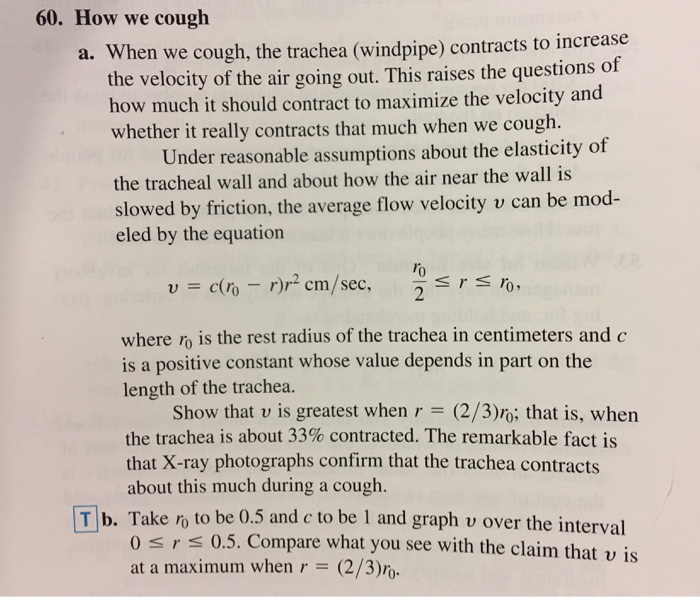 Solved How we cough a. When we cough, the trachea | Chegg.com