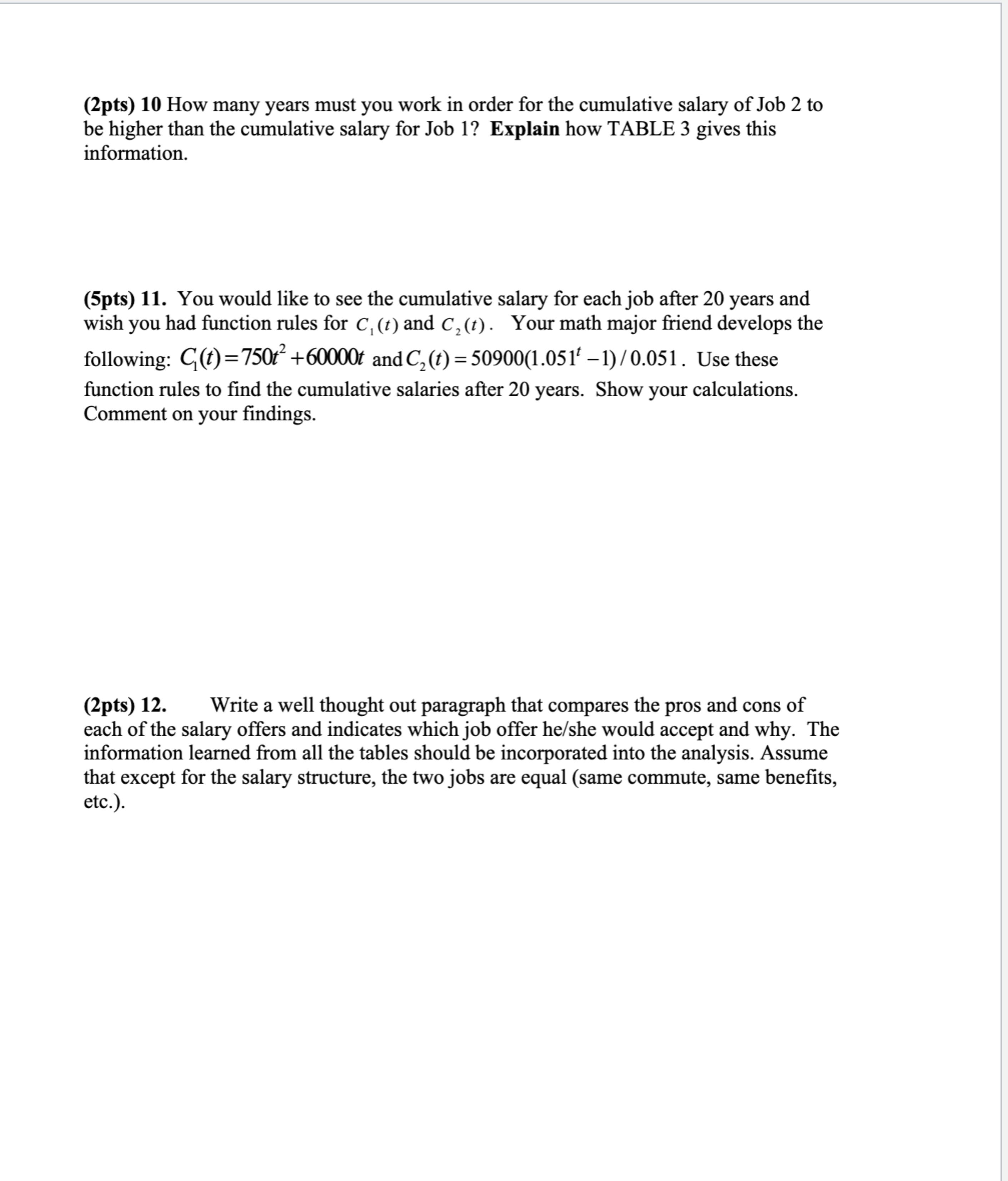 Solved (2pts) 10 ﻿How many years must you work in order for | Chegg.com