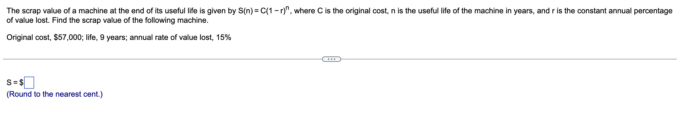 Solved The scrap value of a machine at the end of its useful | Chegg.com