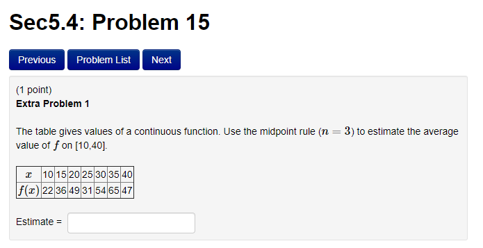 Solved Sec5.4: Problem 15 PreviouS Problem List Next 1 | Chegg.com