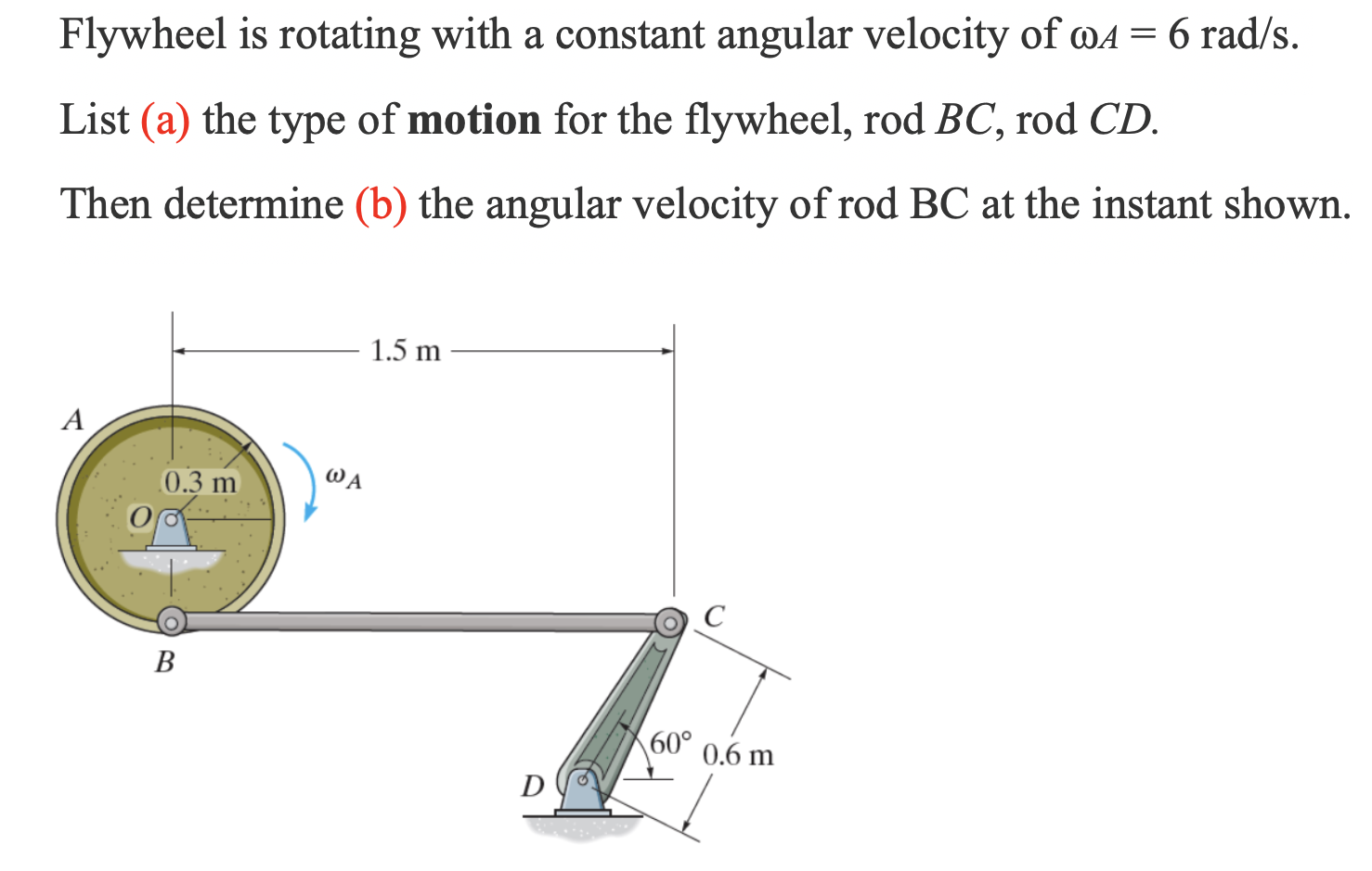 Solved Flywheel is rotating with a constant angular velocity | Chegg.com