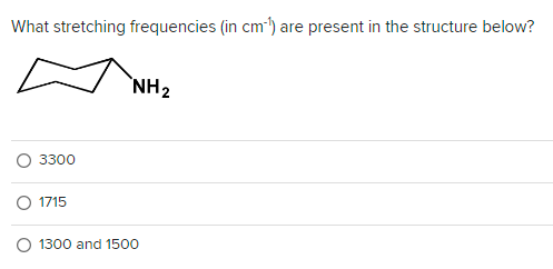 What is the stretching frequency (in cm−1 ) of the | Chegg.com