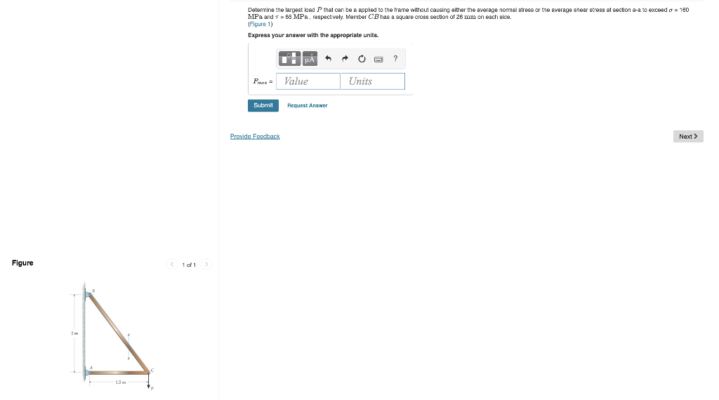 Solved Determine the largest load P that can be a applied to | Chegg.com