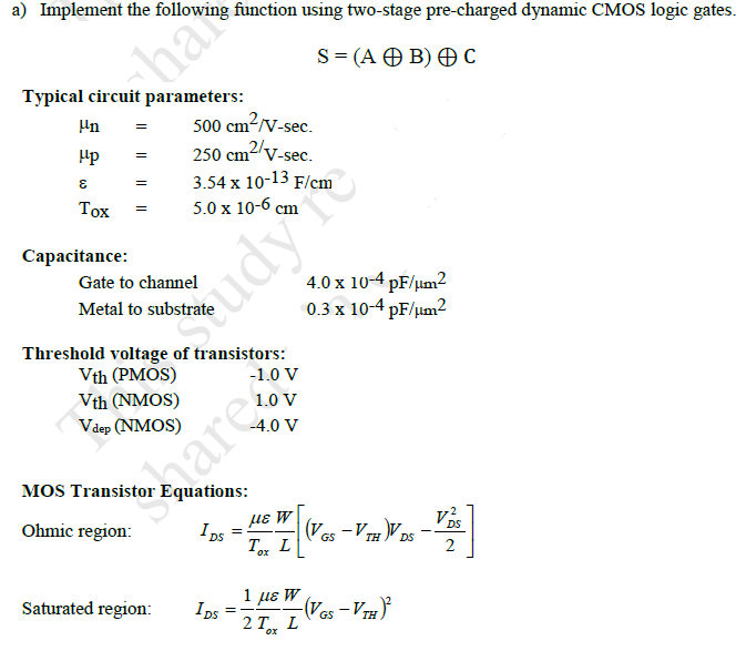 Solved a) Implement the following function using two-stage | Chegg.com
