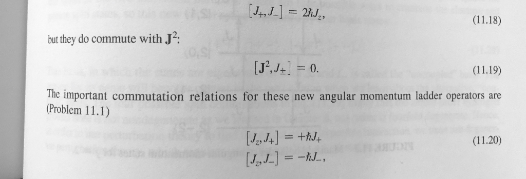 Solved -1 Verify the commutation relations in Eqs. (11.18), | Chegg.com