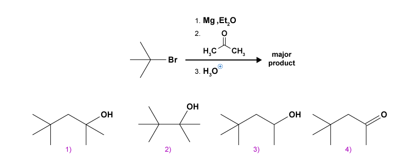 Solved What is the major end product of this sequence of | Chegg.com
