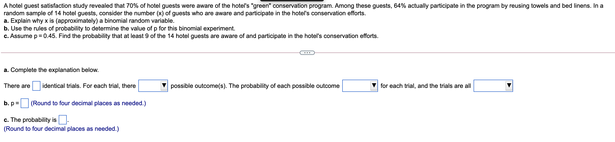 Solved For the question a. : The options for the second box | Chegg.com