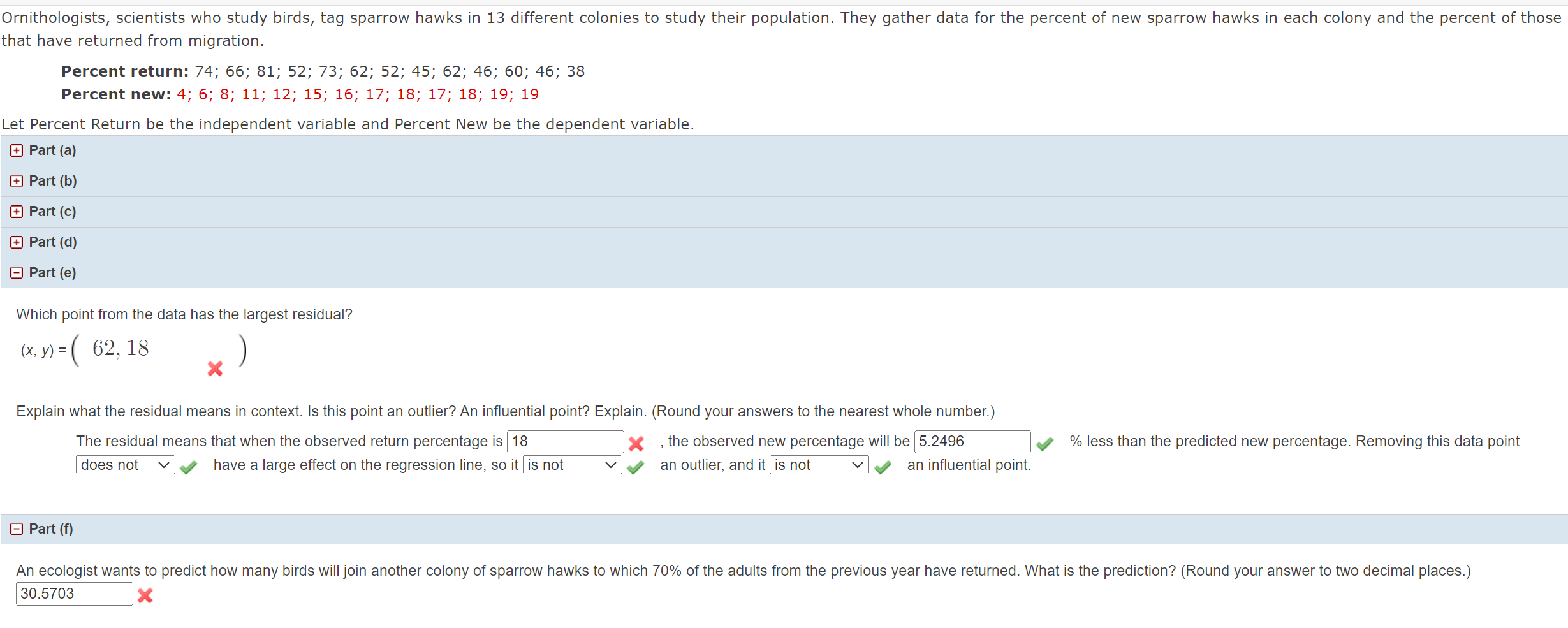 Solved chat have returned from migration. Percent return: | Chegg.com