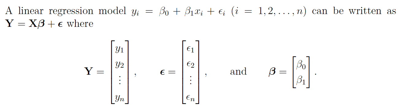 Solved A linear regression model y Y = X3 + € where Y1 Y2 Y | Chegg.com