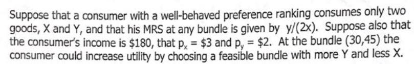 Solved Suppose that a consumer with a well-behaved | Chegg.com