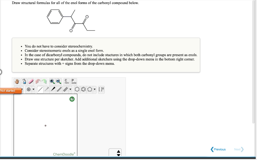 Solved Draw structural formulas for all of the enol forms of | Chegg.com