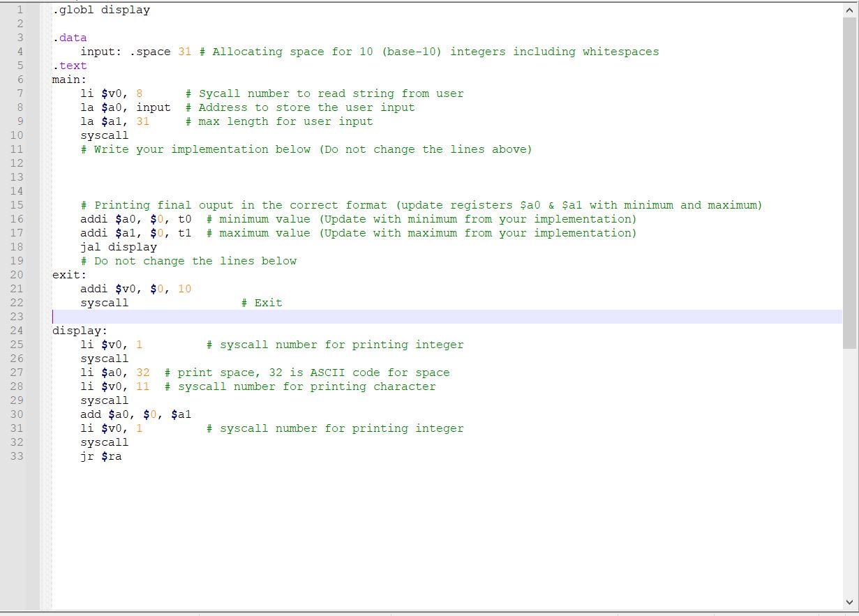 Solved Minimum & Maximum • Input format: [space]... [space] | Chegg.com