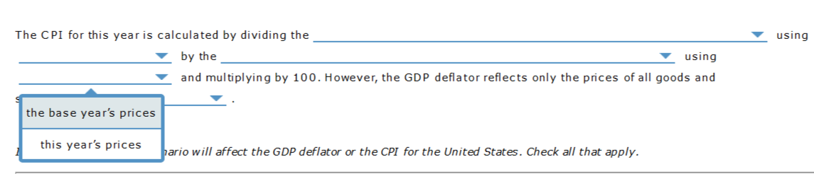 Solved Because there isn't one single measure of inflation, | Chegg.com