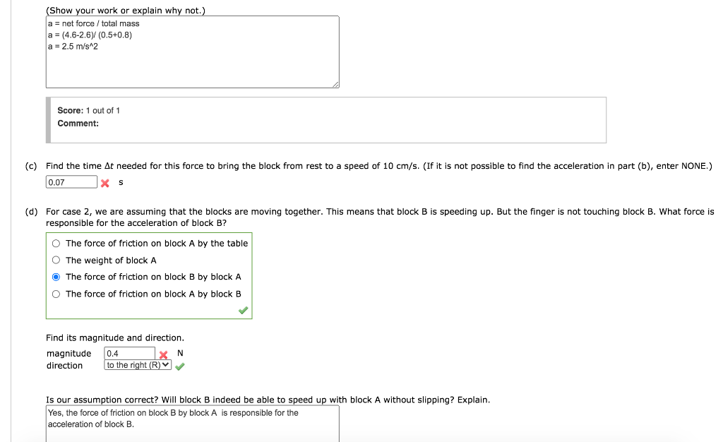 Solved Pushing a Block On a Block - Quantitative A heavy | Chegg.com
