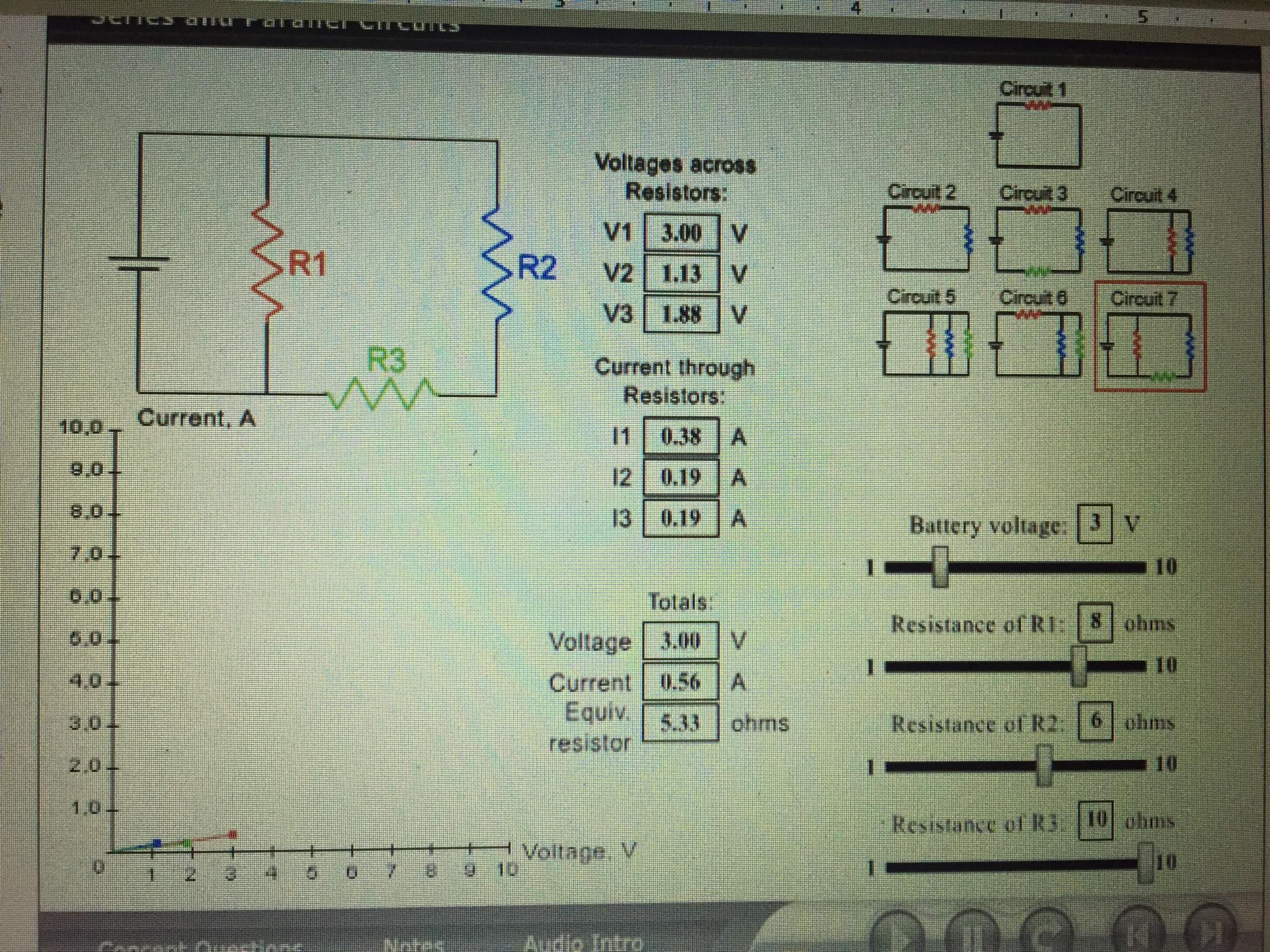 Solved Circuits 6 and 7 show the three resistors connected | Chegg.com
