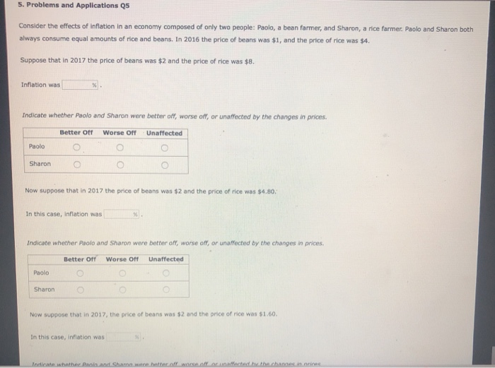 Solved 5. Problems and Applications Q5 Consider the effects | Chegg.com