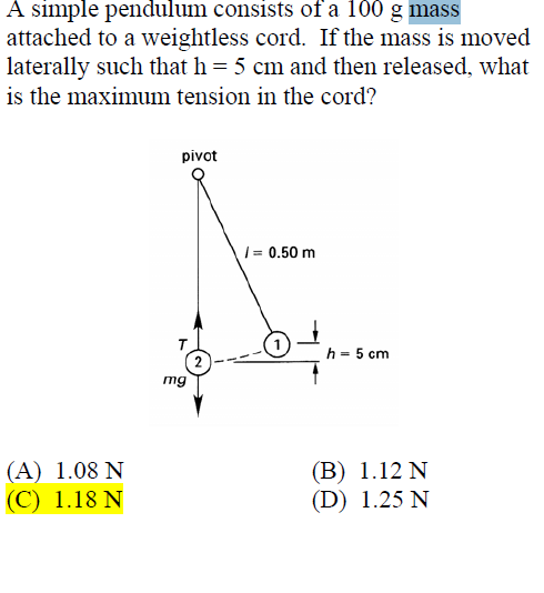 Solved A simple pendulum consists of a 100 g mass attached | Chegg.com