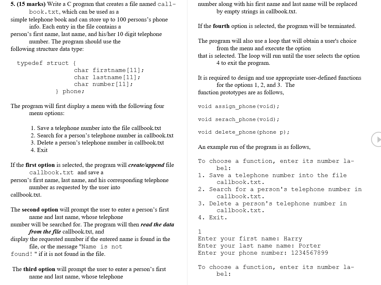 Solved number along with his first name and last name will | Chegg.com