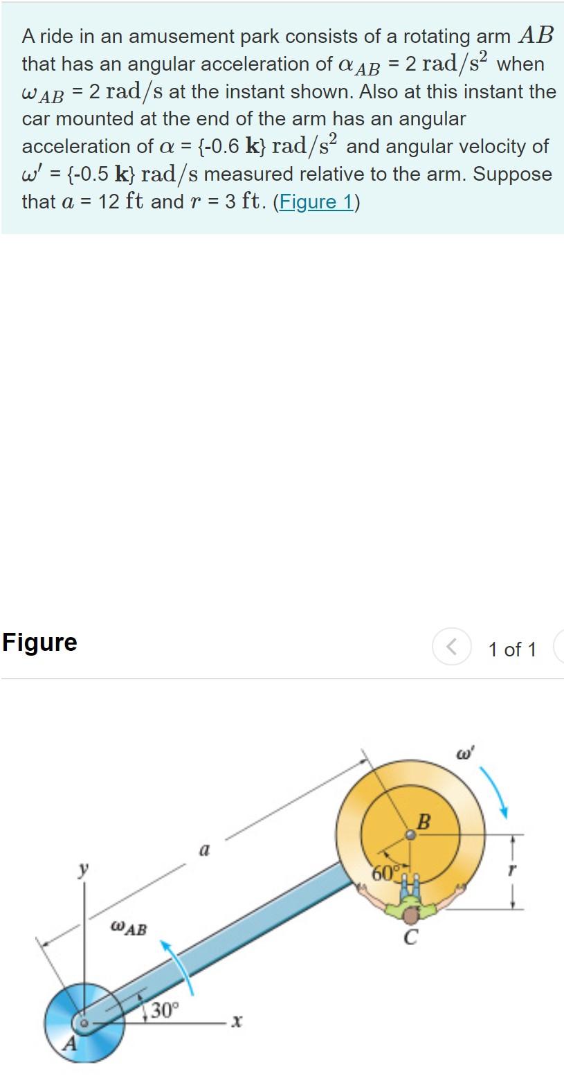 Solved A ride in an amusement park consists of a rotating | Chegg.com