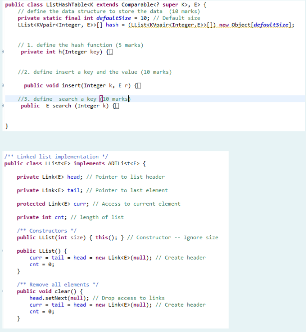 Solved The following information describes an open hashing | Chegg.com