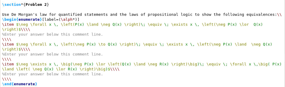 Solved Use De Morgan's law for quantified statements and the | Chegg.com