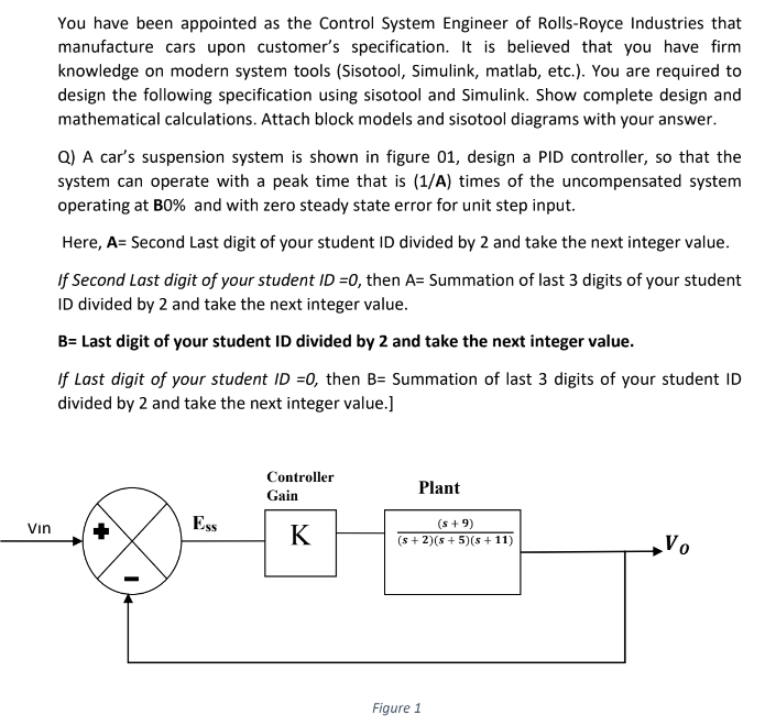 Solved You have been appointed as the Control System | Chegg.com